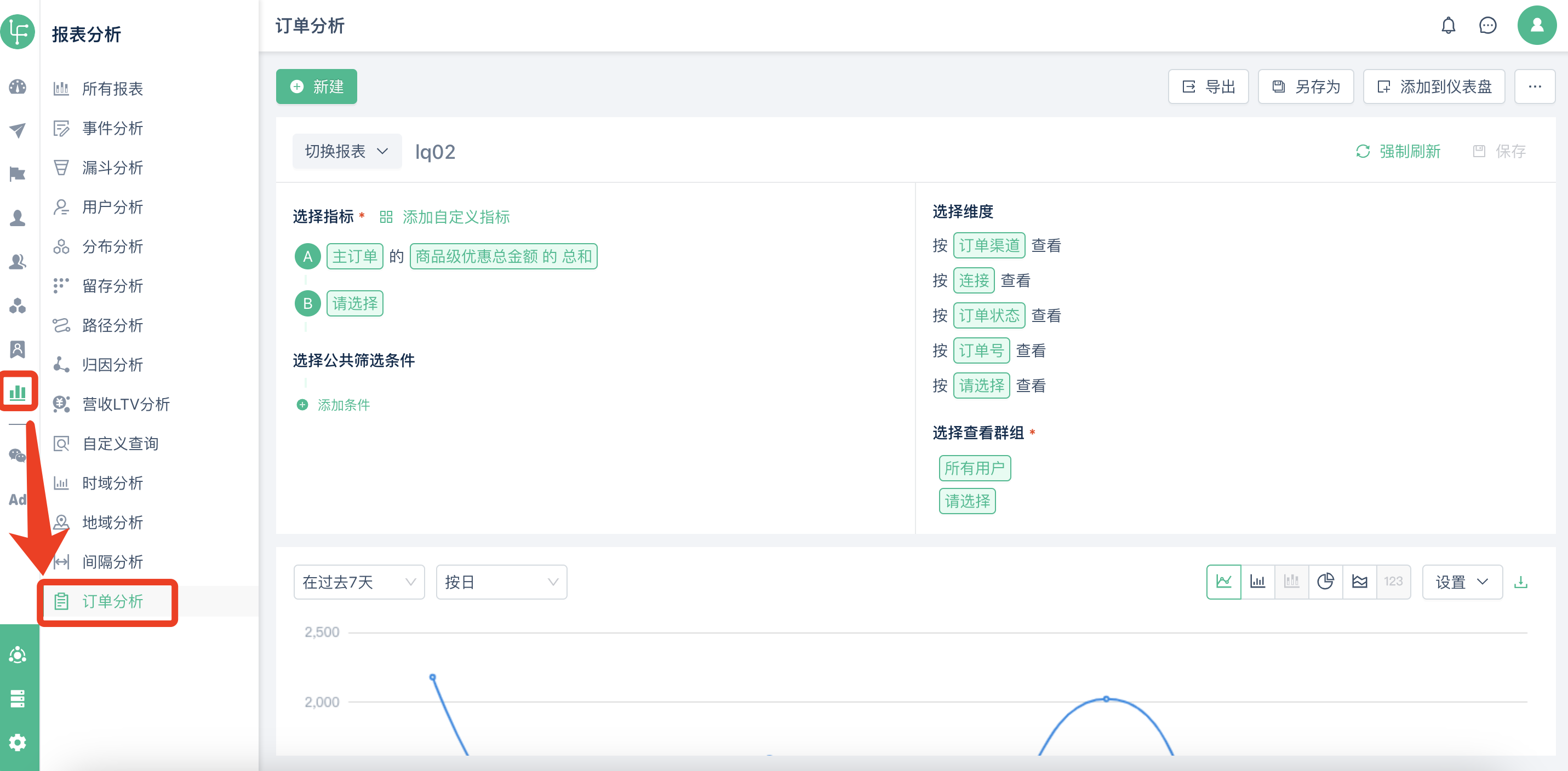 数云 订单分析 Linkflow Help Center 2 0